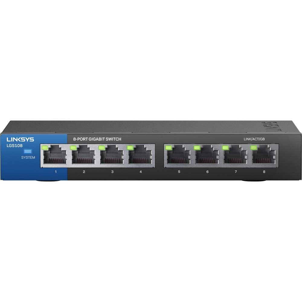 Linksys LGS108: 8-Port Network Switch Business Gigabit Ethernet ...